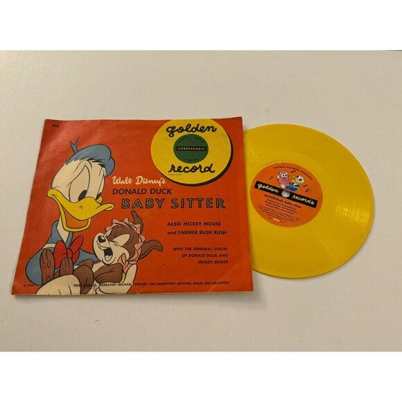 Disney | Other | Vintage Walt Disney Golden Record Donald Duck Baby ...